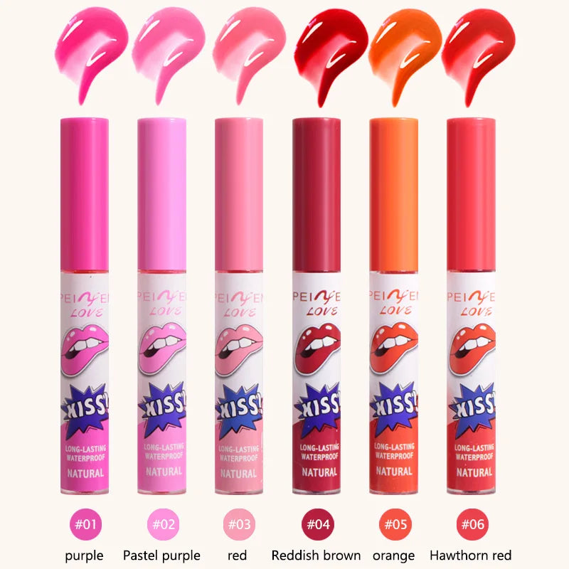 6 Colors Tattoo Magic Color Long Lasting Waterproof Lip Tint Peel Off ...