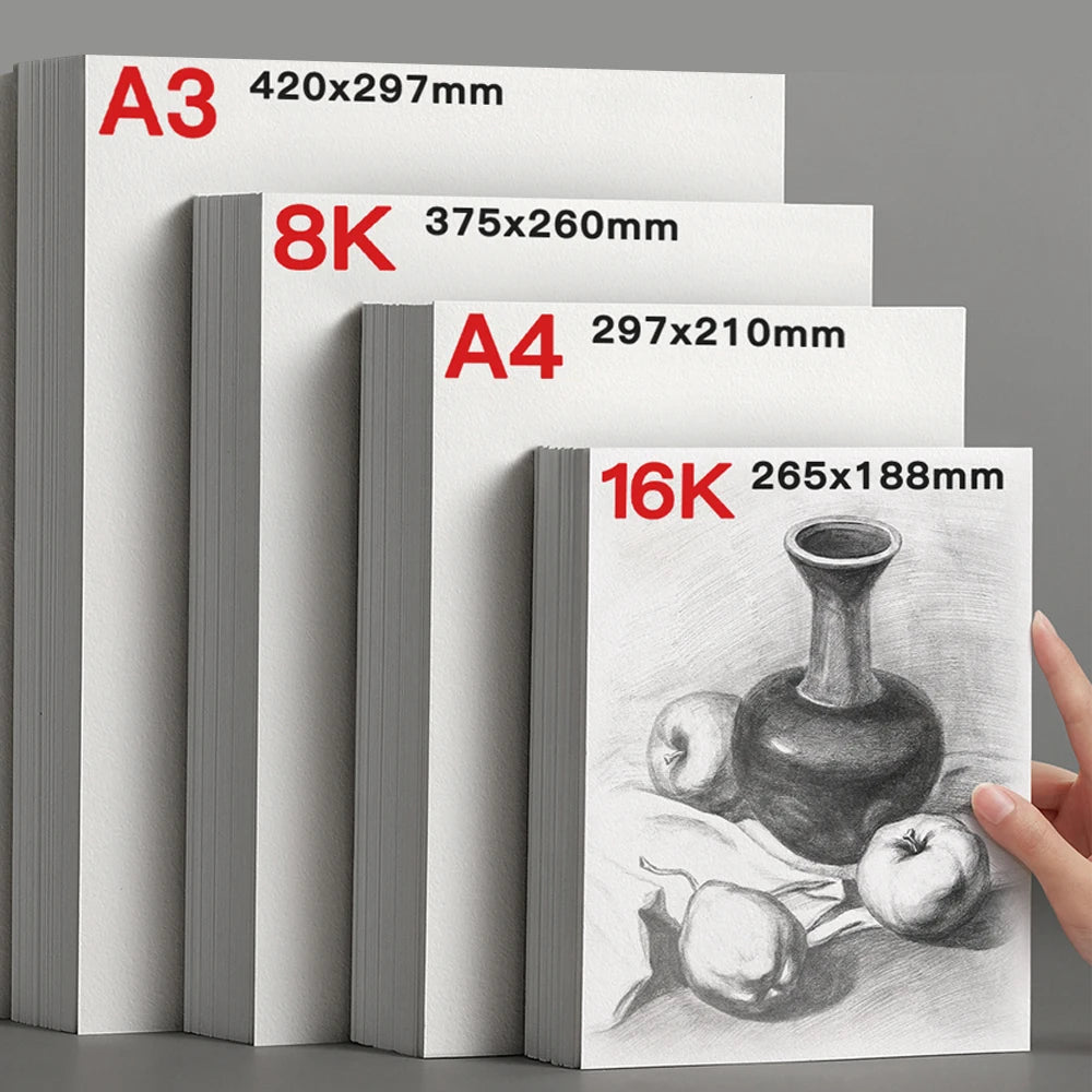 Artist Paper Sketch Paper 25 Sheets A4/A3/8K/16K 160g for-Graphite, Ch ...